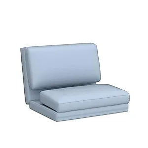 MAXYOYO Cooling Mattress, Single Floor Sofa Bed with Foam Filling, Foldable Faux Fur Cover, Blue, 30x95 Inch, Helps Hot Sleepers