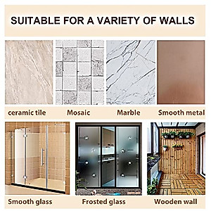 ATTEASAY 4 PCS Broom Holder, broom bracket mop bracket, Broom Gripper Holds Self Adhesive Broom and Dustpan Hanger for Home, Kitchen, Garden, Garage Storage Systems