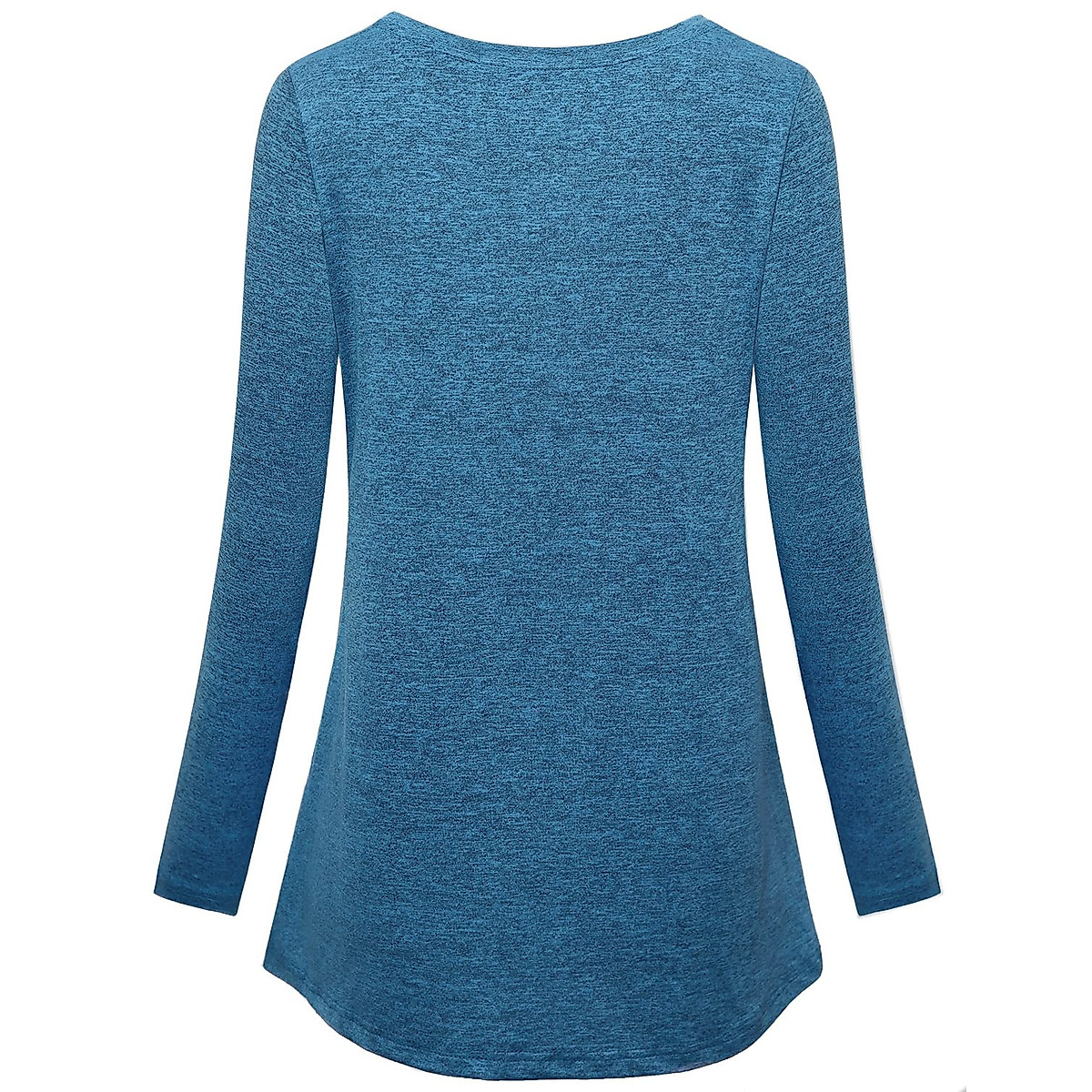 MISS FORTUNE Womens Yoga Shirts Long Sleeve V Neck Workout Clothes Quick Dry Workout Ruuning Athletic Blue 3XL