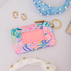 Lilly Pulitzer ID Holder Wallet, Keychain Wallet with Zip Close, Cute Card and ID Case for Women, It Was All A Dream