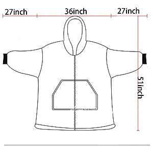 Sviwdsk, Weighted Blanket Sweatshirt for Women and Men,Traveling and Outdoor Activities Zip Up Blanket Hoodie,Thick Flannel Fuzzy Blanket with Sleeves and Giant Pocket,39x36,Gray, Adult