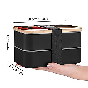 KOOLR Santa Claus Print Bento Box Adult Lunch Box With 2 Compartments Stackable For Work Picnic Leak Proof Bento Box