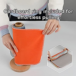 Reusable Paper Towels Washable Roll - Pack of 16 Kitchen Paperless Paper Towels - 100% Cotton Cloth Paper Towels, Super Soft, Absorbent, Zero Waste Alternative Napkins