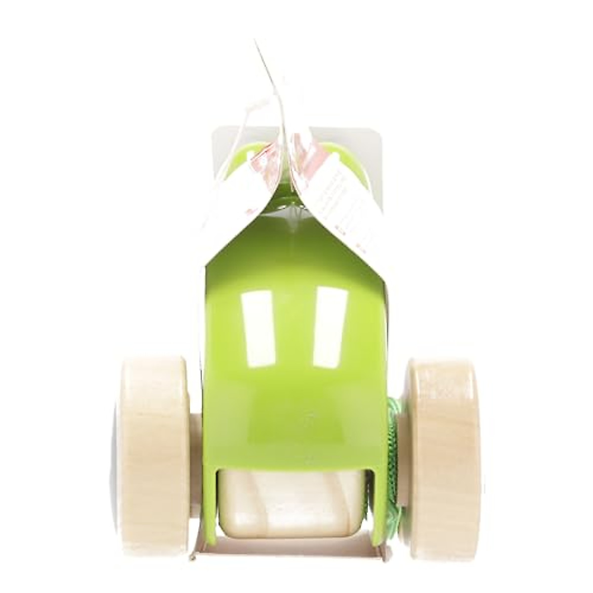 Hape Frog Pull-Along | Wooden Frog Fly Eating Pull Toddler Toy, 4.6 x 3.3 x 3.8 inches, Green