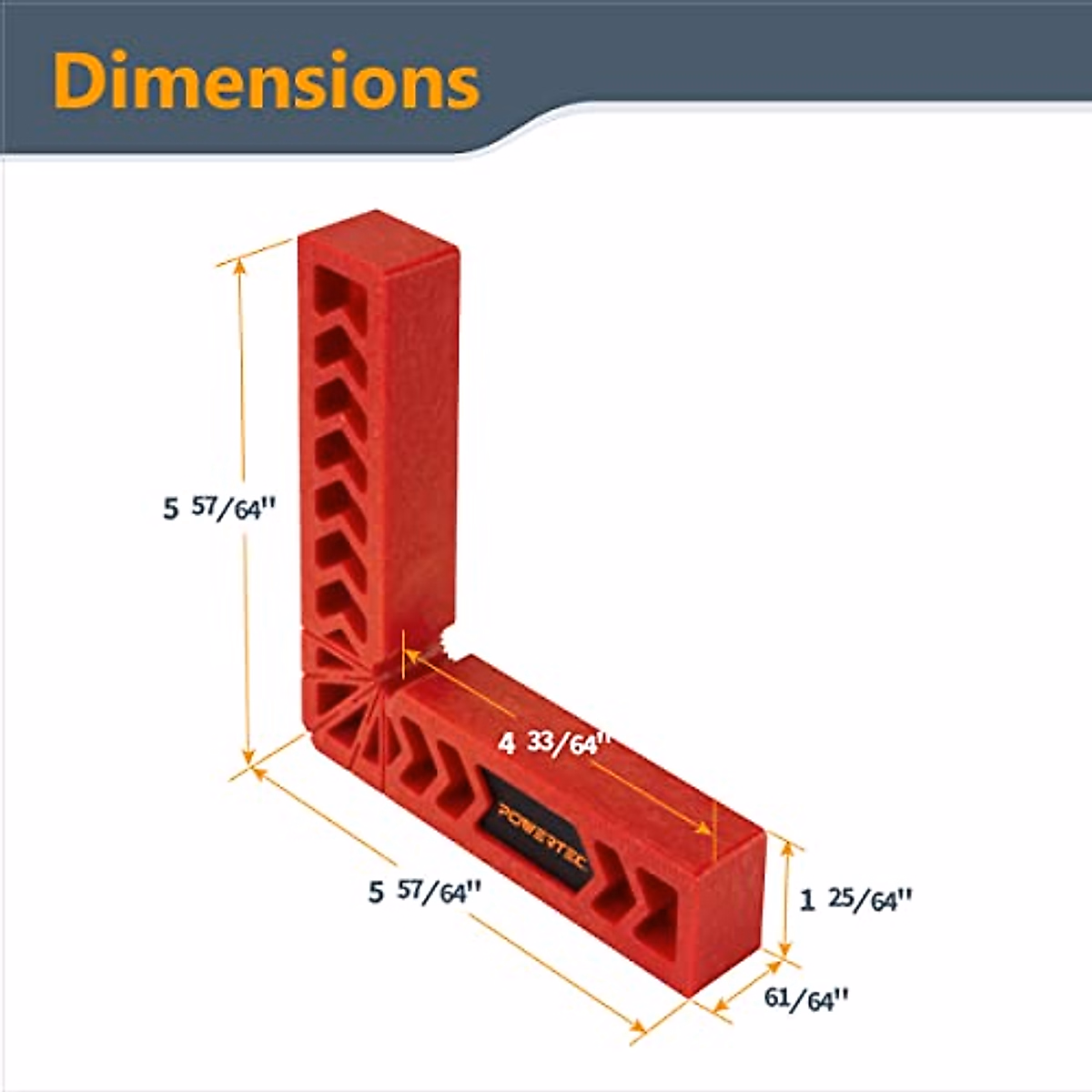 POWERTEC 6-PC Set, Universal Fence Clamps with 6" Positioning Squares, For Table Saws, Router Tables, Clamping Squares, Drill press tables, Mitre Saws, 71782