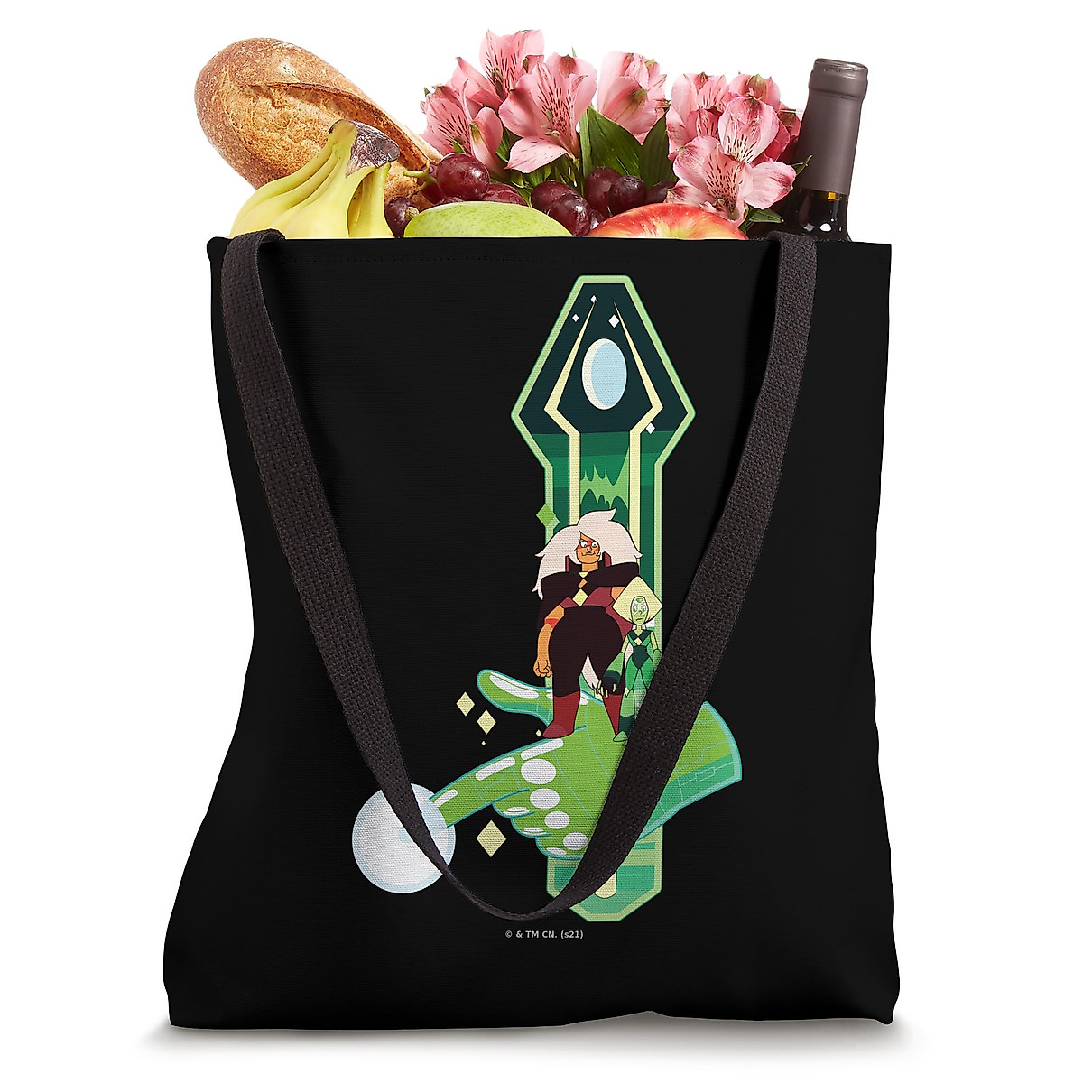 Steven Universe Peridot and Jasper Tote Bag