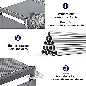 Mavivegue Book Shelf, 16 Cube Storage Organizer, DIY Bookcase, Metal Cube Bookshelf,Tall Book case for Bedroom, Living Room,Office,Closet Storage Organizer, Grey Cubicle Storage Rack