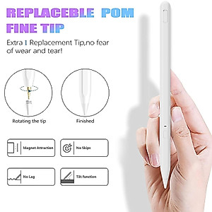 Stylus Pen for iPad 9th&10th Generation Palm Rejection with Pen Case Magnetic Stylus for Apple Pencil,Pen for Apple iPad Compatible with (2018-2023) iPad Pro 11&12.9 inch, ipad 9th Gen