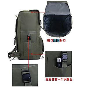 Aeseark Travel Backpack-120L Hiking Backpack Waterproof Military Camping Rucksack Daypack,Climbing Bags (black-120L)