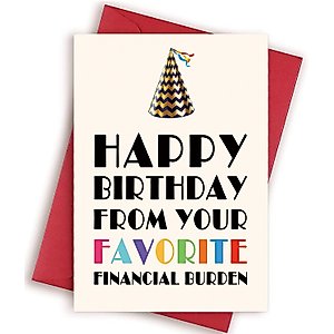 Happy Birthday Card for Dad, Birthday Greeting Card for Daddy from Daughter or Son, Funny Card for Father's Birthday, Birthday Gift from Child, Love Dad Card, Humorous Bday Greeting Card for Dad