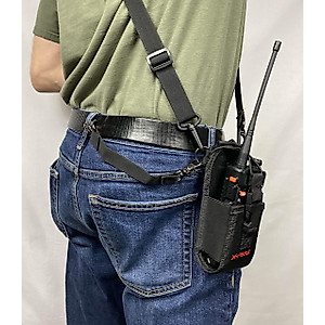 X-FIRE® ‘Radio Strap’ Washable Firefighter EMS Portable Radio Shoulder/Duty Belt Holder w/Anti-Sway Strap