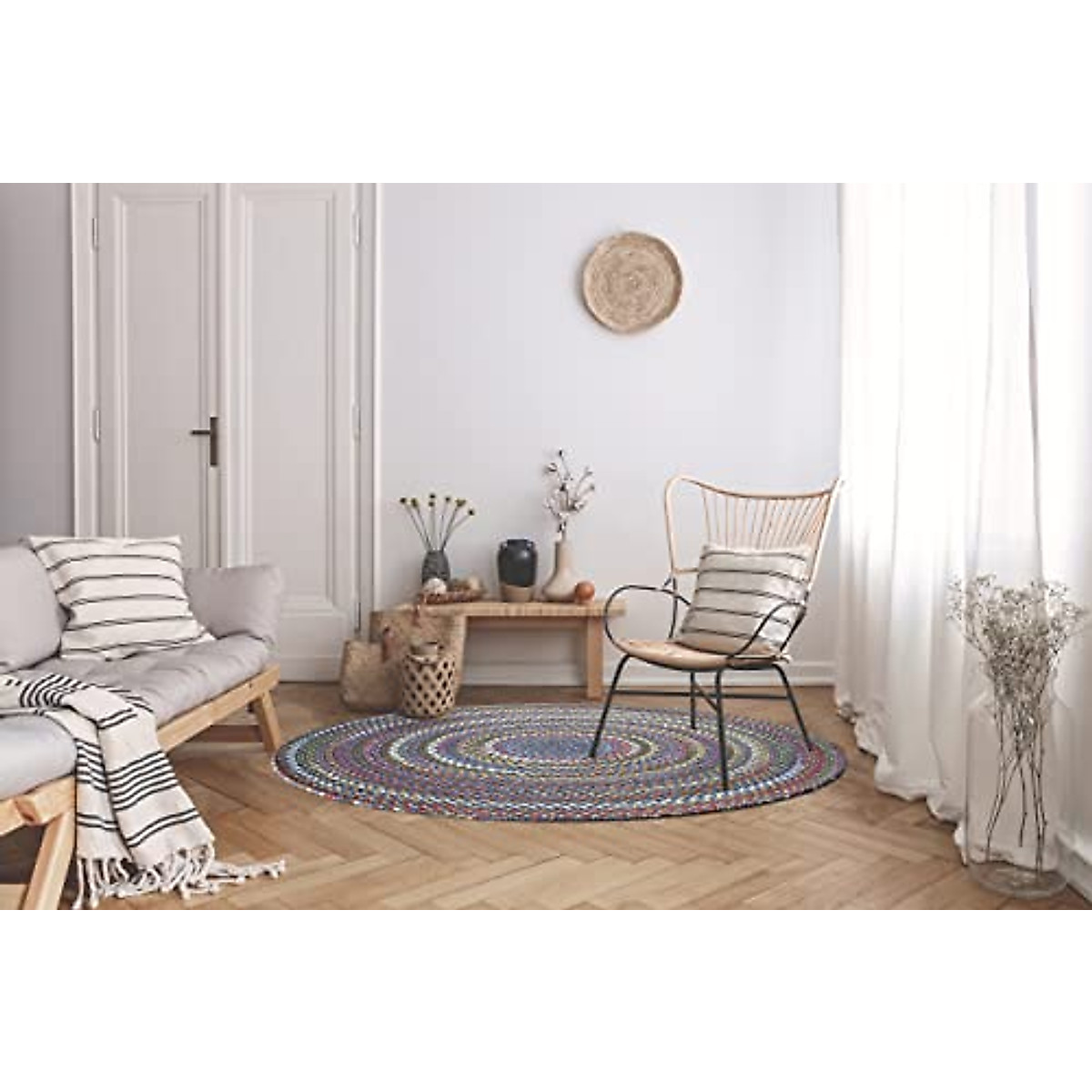 RRI Home Decor Chelsea Area Rug, 4 Foot, Sapphire