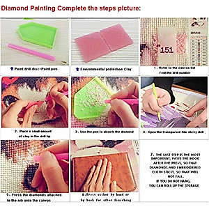 DIY 5D Full Drill Diamond Painting Kits for Adults Kids, Crystal Rhinestone Diamond Embroidery Paintings Arts Craft Home Wall Decor (Wonderland, 37.4 x 17.7 Inch)
