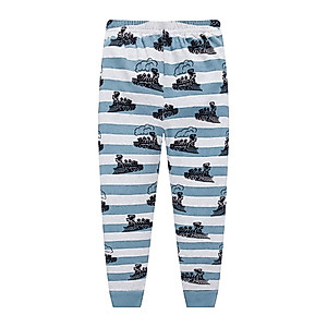 Little Boys Pajamas for Toddler Clothes Set Train Truck Sleepwear Long Sleeve 100% Cotton 2 Piece Kids Pjs Size 4t