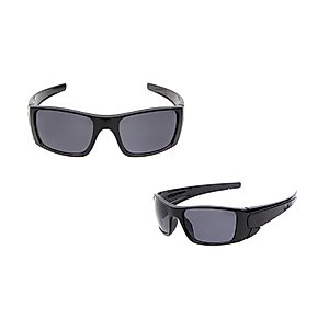 Polarized Sunglasses with Case - Unisex Sports Sunglasses (Black, Black)