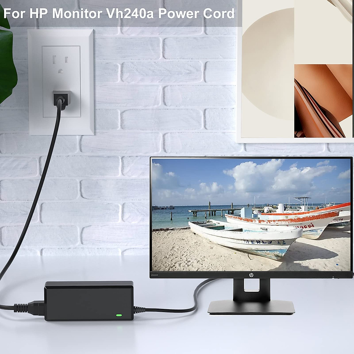 for HP Monitor VH240A Power Cord 19V AC Adapter for HP 1KL30AA#ABA 1KL30AA#ABB 23.8" Full HD FHD IPS LCD Backlight Monitor TDK Life on Record Trek 360 TPV ADPC1938EX Sharp LL-S201A Power Supply