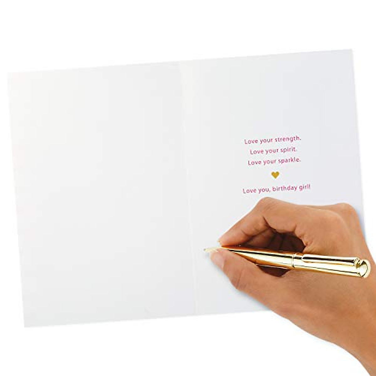 Hallmark Signature Birthday Card for Her (Heart and Stripes)