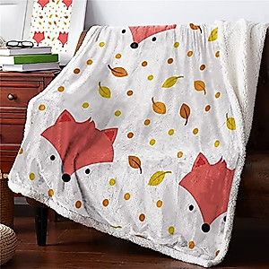 SBYLG Printed Fleece Blanket for Beds Sherpa Throw Blanket Adults Kids for Sofa Bed Cover Soft Throw Blanket (Color : D, Size : 125X200CM)