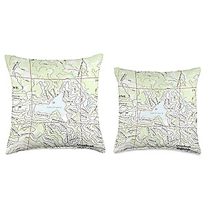 San Bernardino National Forest Regional Atlas Lake Gregory CA Map (2018) Throw Pillow, 18x18, Multicolor