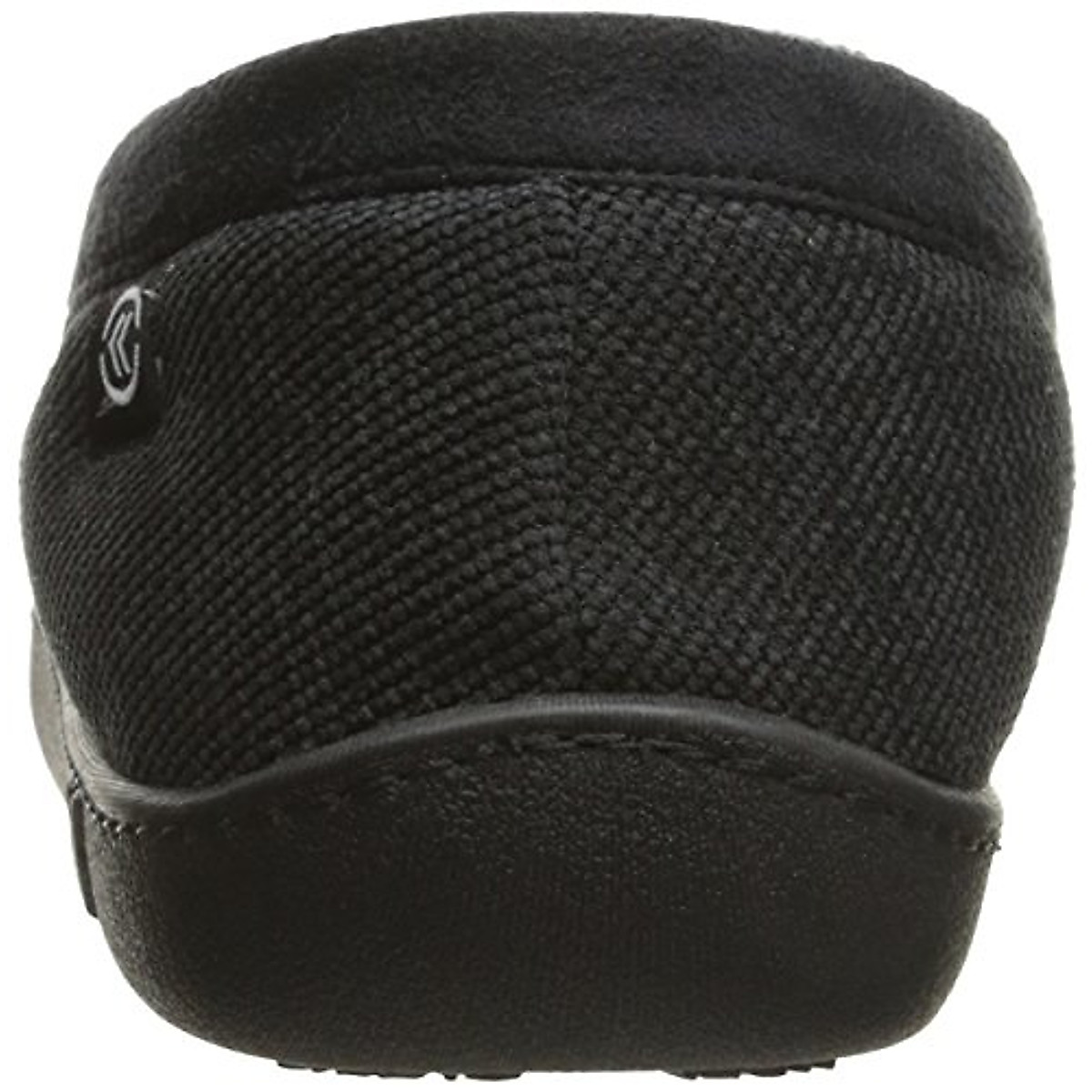 Isotoner Mens Diamond Corduroy Indoor/Outdoor Slipper With Memory Foam Moccasin, Black, 13-14 US