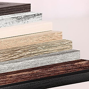 5x7 Picture Frames Set of 8, Rustic Picture Frames Multi Wood Pattern, HD Plastic Cover (Plexiglass) Display Photos 4x6 with Mat or 5x7 Without Mat,Vertical and Horizontal Formats for Wall Hanging and Tabletop Display,Perfect for Rustic Home & Office Deco