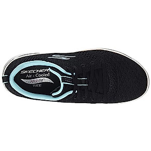 Skechers Women's Go Walk Arch Fit-Unify Sneaker, Black/Aqua, 9
