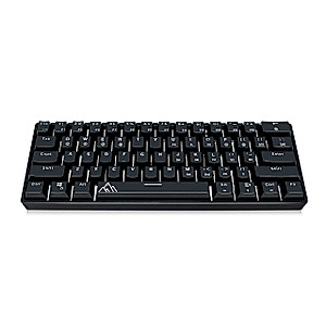 ASCENY GK61 - Hot-Swappable 60% Mechanical Keyboard with Extra Colorful Keycaps, RGB Lights, Spill Proof, Optical Switches (Gateron Brown)