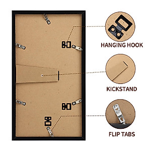 Fixwal 8x14 Collage Picture Frame with Three Openings for Displaying 4x6 Pictures, 4x6 Picture Frame Collage, Gallery Wall Frame, Multi Picture Frames for Wall Decor