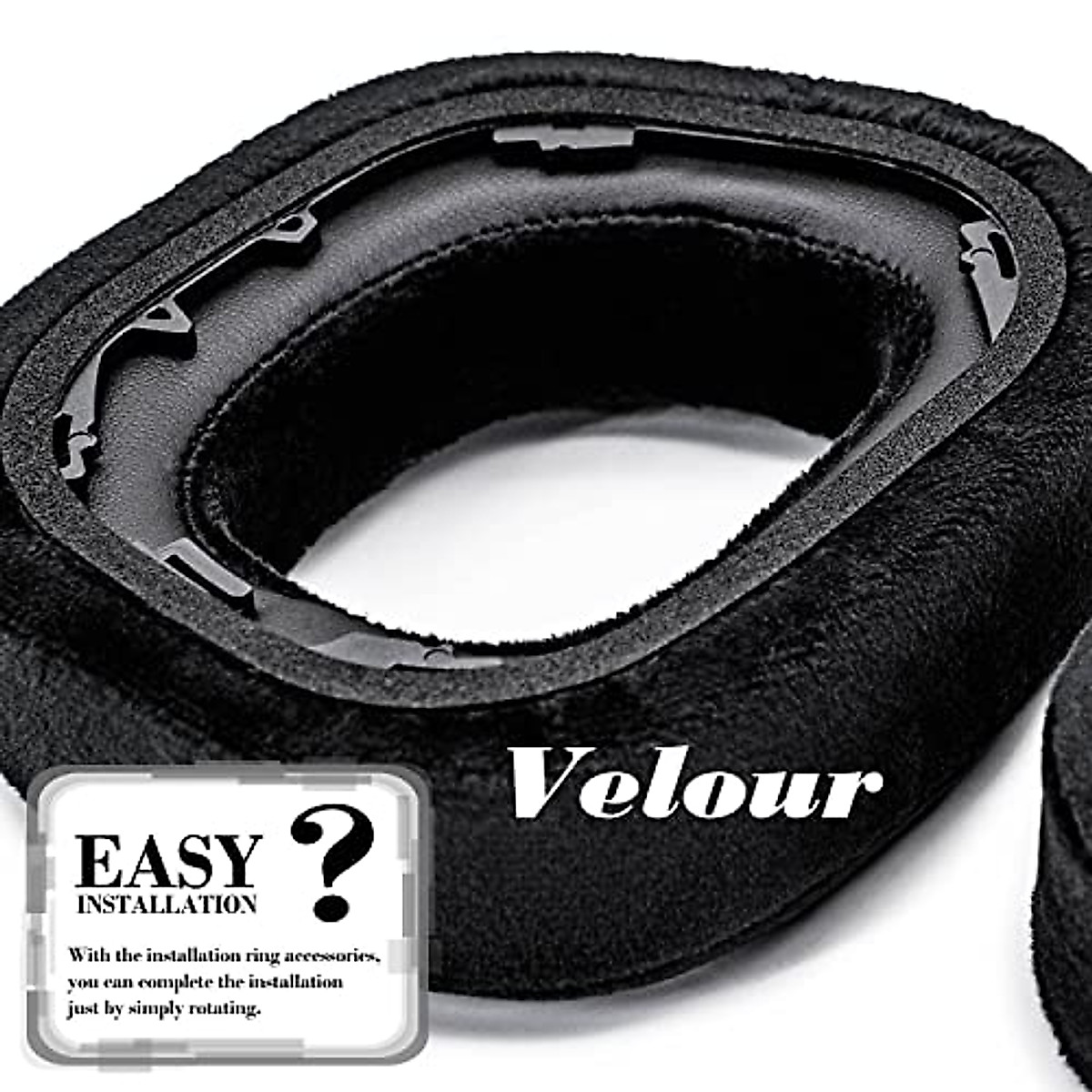 ZIXUANCUSHION HS80 Ear Pads Compatible with HS80 RGB Headset - HS80 Ear Cups/1.18 Inches Thick/Memory Foam Ear Cushions (Velour)