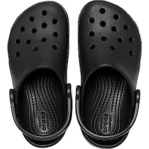 Crocs Kids' Classic Clog , Black/Black, 5 Big Kid