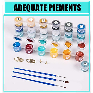 AOSGEDY 6 Pack Cartoon Paint by Numbers Kits Beginner DIY Paint by Numbers for Kids Ages 8-12 Acrylic Oil Painting Kits Paint by Number for Home Wall Decor 8X8inch