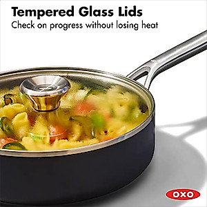 OXO Professional Hard Anodized PFAS-Free Nonstick, 10 Piece Cookware Pots and Pans Set, Induction, Diamond reinforced Coating, Dishwasher Safe, Oven Safe, Black