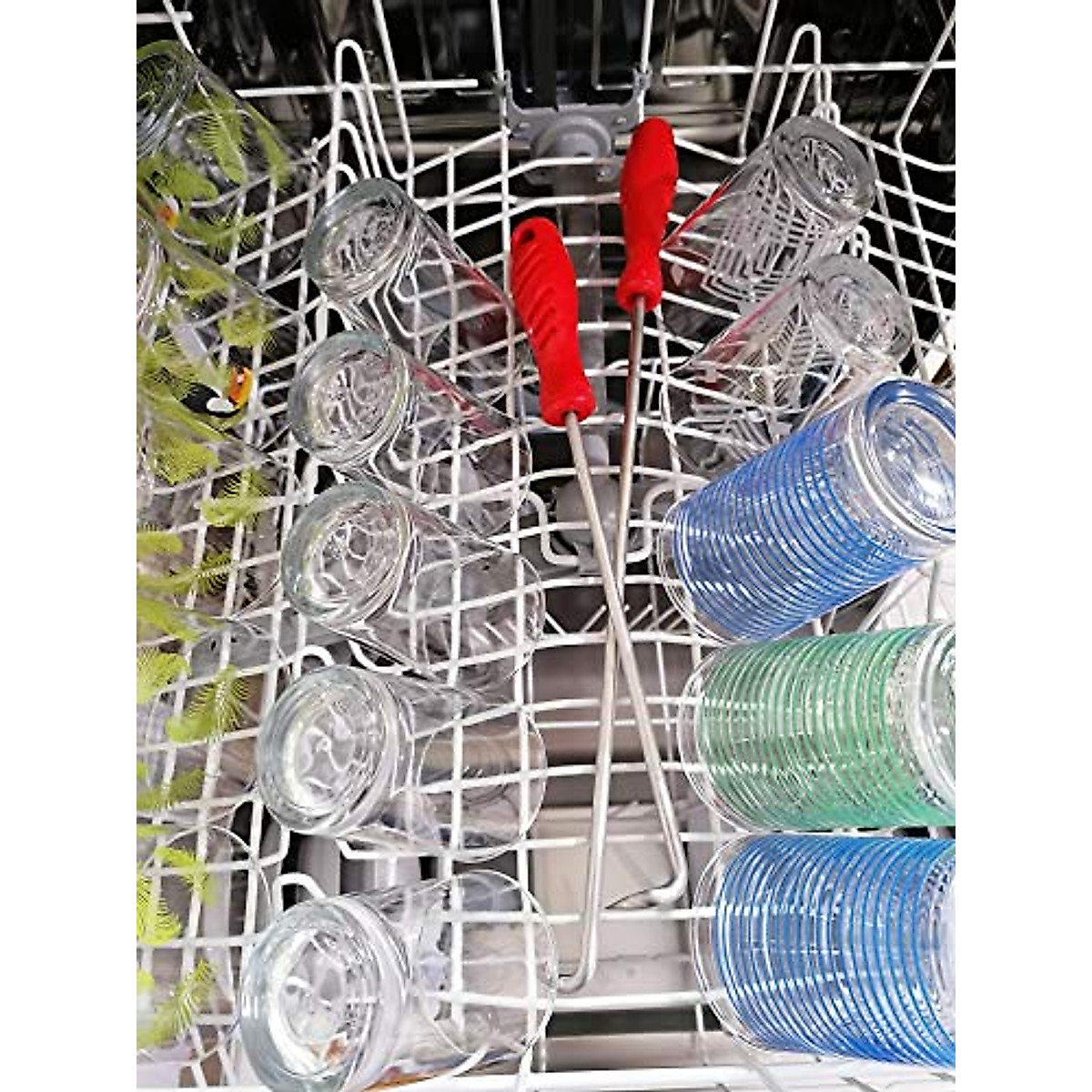 Food Flipper & Turners - Pigtail Flipper - 16 and 12 Inches BBQ Meat Turners - Long & Short 304 Stainless Steel Hook - Meat, Fish, Vegetable Cooking Set - BBQ Accessories - Barbecue Tongs - BBQ Fork