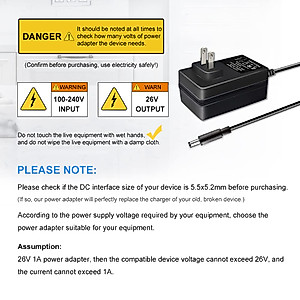 AC DC Adapter fit for X Rocker Pro Gaming Chair Power Cord, for H3 51259 51231 51396 51092 51498 X Rocker Pro Series Video Audio Game System Power Supply Cord Charger (6 ft)