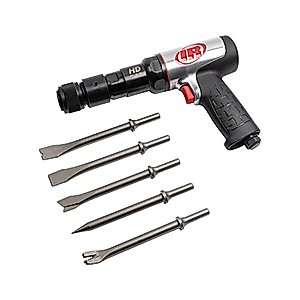 Ingersoll Rand 135MAXK Air Hammer Kit, includes 5-peice Chisel Set, 2600 BPM, 3" Stroke, 3/4" Bore Diameter, Large