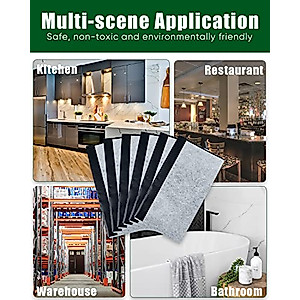 SEEKBIT 6 Pack Rat Sticky Traps, Black Fabric Material Catching Mouse Glue Trap for Mice and Rats, Enhanced Stickiness Trapping Pads Work for Snakes Spiders Roaches House - 47.2x11