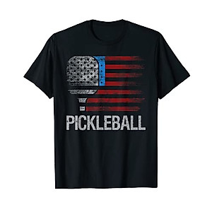 US Flag Pickleball Player Paddleball Lover T-Shirt