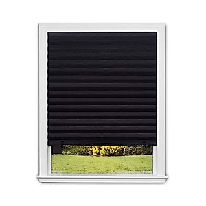 Redi Shade No Tools Original Blackout Pleated Paper Shade Black, 48 in x 72 in, 6 Count (Pack of 1)