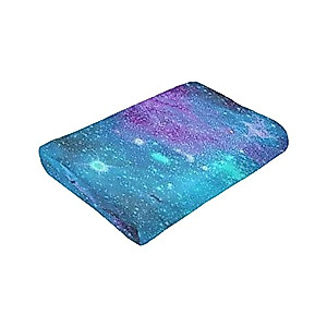 Purple Galaxy Blanket Super Soft and Warm Flannel Star Throw Blankets for Couch Sofa Galaxy Gifts for Kids Adults Men Women