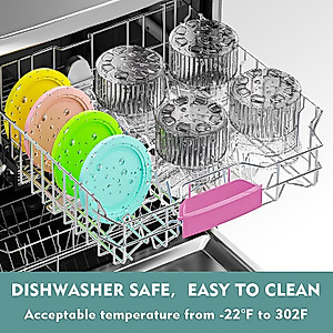 AFDLLDQM 24 oz. Extra Pint | Containers Replacement for Ninja Creami Pints and Lids - 4 Pack, Compatible with Ninja NC500, NC501 Series Creami Deluxe Ice Cream Maker - Dishwasher Safe