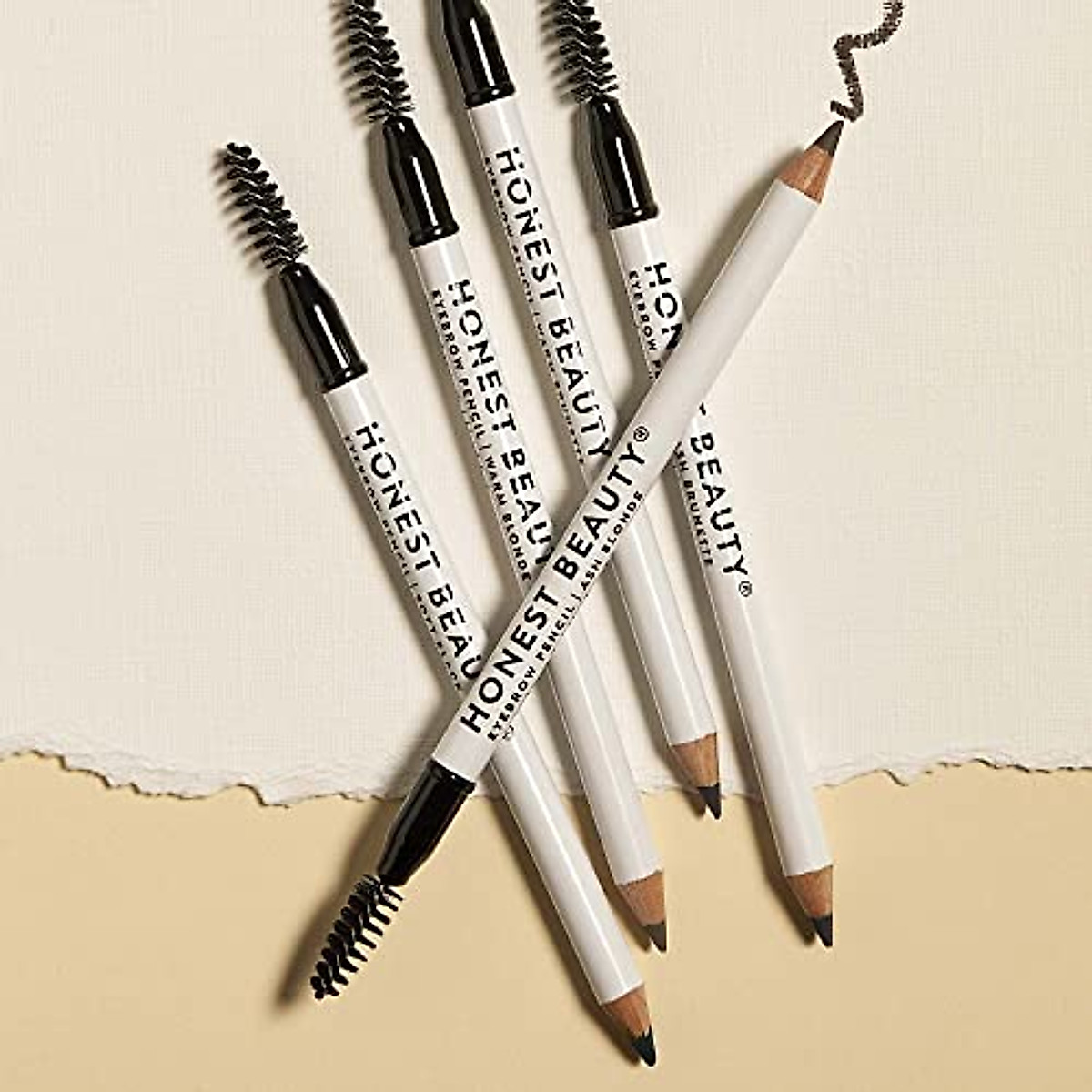 Honest Beauty Eyebrow Pencil, Soft Black with Jojoba Seed Oil | Buildable & Blendable | EWG Certified + Dermatologist & Ophthalmologist Tested & Cruelty Free | .039 oz.