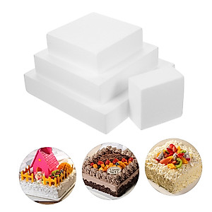 RORPOIR Foam Cake Model 4pcs Foam Cake Mold White Party Supplies To Rotate Wedding Cake Model