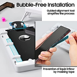 DOME GLASS 2PACK [ Bubble free, non-sliding type installation kit ] Whitestone Screen Protector for Samsung Galaxy S23 Ultra, Full Tempered Glass Shield with Liquid Dispersion Tech Screen Guard - Two Pack - UV Lamp Included