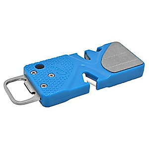 CUDA Diamond Pocket Sharpener #23062 | Compact Portable Sharpener with Integrated Line Cutter, Bottle Opener, & Hook Sharpening Grooves