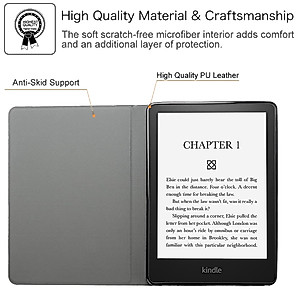 Pudazvi All New Case for 6.8" Kindle Paperwhite & Signature Edition(11th Generation, 2021/2023 Release), Premium Lightweight PU Leather with Auto Sleep/Wake,Marble Purple