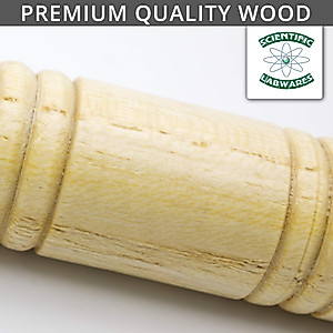 Scientific Labwares Lab Scoop Spatula with Wooden Handle - Pack of 6 - Soil Scooper Gardening Classroom Research Laboratory Veterinary Feeder