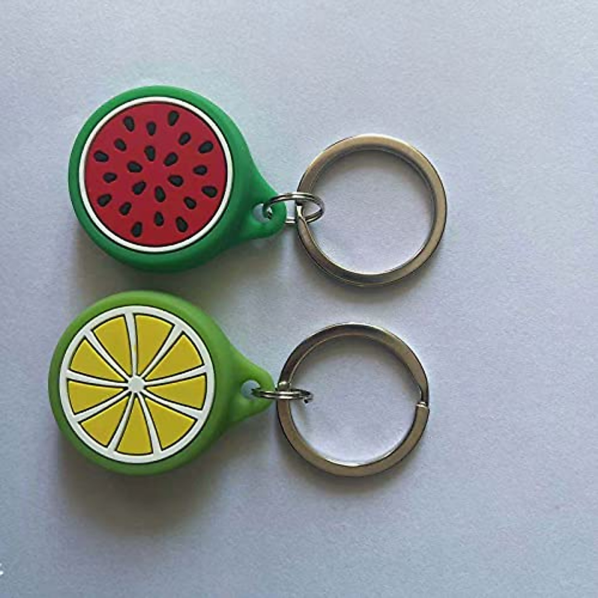 Rertnocnf Portable Case for Air Tag, Kawaii Cute Fresh Lemon Silicone Anti-Scratch Protective Cover Compatible with Airtags Finder Location Tracker Keychain for Kids Pets Keys (Lemonr)