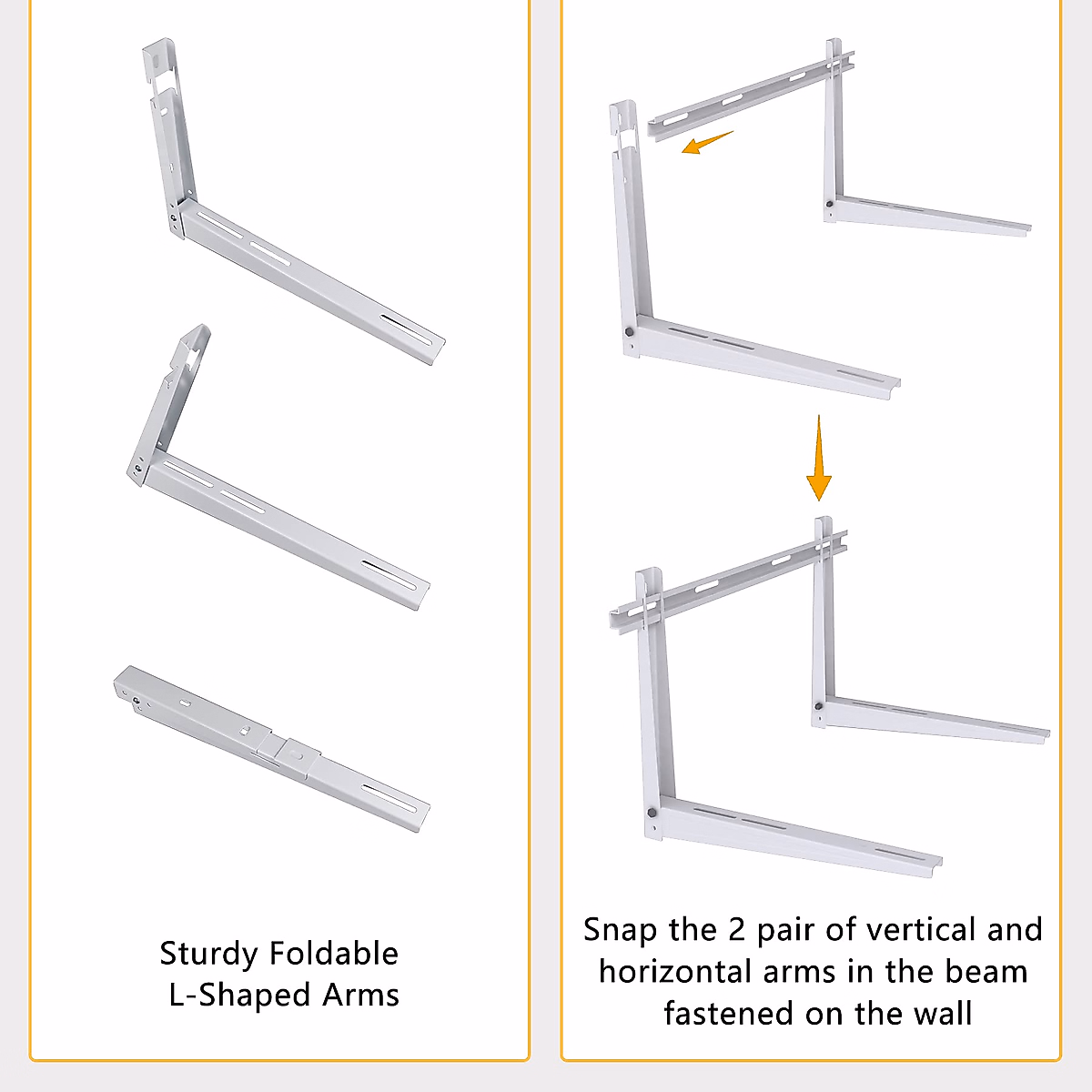 LBG Products Mini Split Wall Mounting Bracket,Air Conditioner Support Bracket for 9000-18000 Btu,Ductless Heat Pumps,HVAC Systems,Compressors,Air Conditioner Units Support up to 350lbs