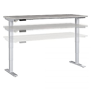 Bush Business Furniture Move 40 Series Electric Height Adjustable Standing Desk, 72W x 30D, Platinum Gray