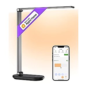 VOCOlinc LED Desk Lamps Compatible with Alexa HomeKit Google, Smart Desk Lights with Stepless Dimming, Timer, Eye-Caring Desk Lamps for Home Office, Reading, Study, Crafts